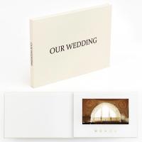 China OUR WEDDING Video Book, Linen Cover with 7 Inch Screen, Plays Videos and Photos, 4GB Memory, Rechargeable, Wedding Gift for Couples for sale