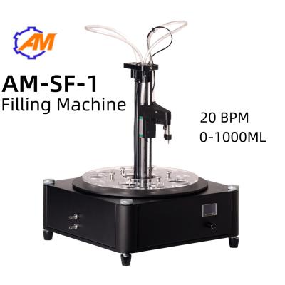 China AMAN AM-SF Automatic Perfume Filling Machine 0-1000ml Capacity with Brushless Motor for Industrial Liquid Packaging for sale