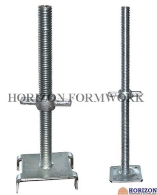 China High Strength Steel Scaffolding Jack Head Screw BS1139 ACME Thread 150x150mm Plate for sale