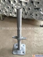 China Hi-Tensile Steel Adjustable Screw Jack Base Jack Pipe 38x4mm Hot Dip Galvanized 600mm for sale