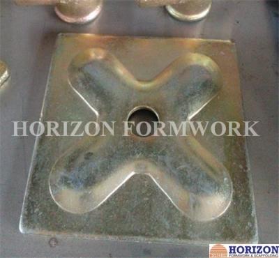 China Square Pressed Waler Plate 120x120x6mm Galvanized for Formwork Tie Rod D15 for sale