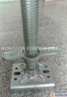 China High Strength Steel Scaffolding Jack Head Screw BS1139 ACME Thread 150x150mm Plate for sale