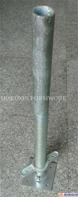China Heavy Duty Scaffold Screw Jack Q235 Steel 48mm x 820mm with Base Plate 150x150mm for sale