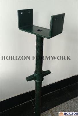 China Adjustable Scaffold Screw Jack 38mm x 4mm Pipe Mild Steel U Head Jack Base for Height Adjustment for sale