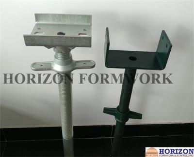 China Zinc Plated Scaffold Leveling Screw Jack 150x150x5mm Base Plate OEM for sale