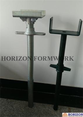China Painted Scaffold Screw Jack Base and Jack Head BS1139 150x150mm for sale