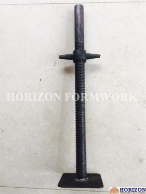 China Hi-Tensile Steel Adjustable Screw Jack Base Jack Pipe 38x4mm Hot Dip Galvanized 600mm for sale