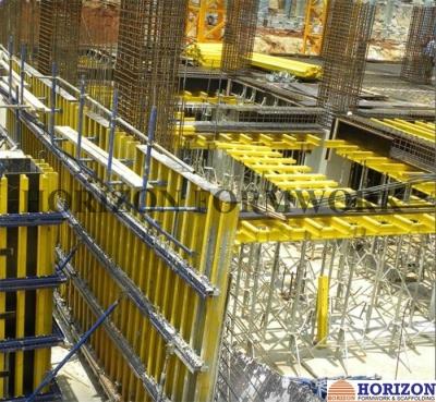 China Vertical Wall Formwork System with H20 Beams Steel Walings Plywood 6.0m for sale