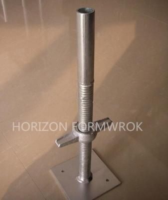 China High Strength Scaffolding Hollow Screw Base Jack BS1139 150x150mm Base Plate for sale