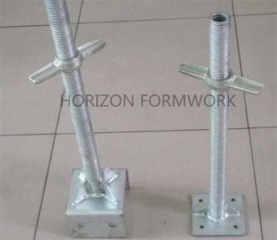 China Adjustable Scaffold Screw Jack Base 48mm x 800mm for Ring Lock System Leveling for sale