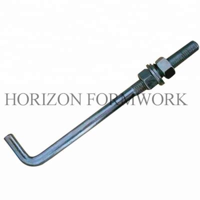 China L Shape Concrete Anchor Bolts M6-M24 with Nut and Washer 4.8-12.9 Grade for sale