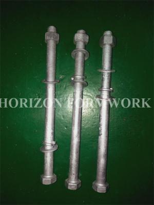 China HDG M16 Concrete Forming Bolts and Nuts with Spring Washers for Electricity Towers for sale