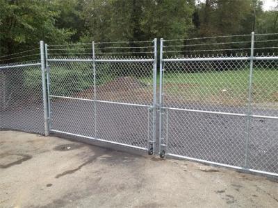 China Galvanized Chain Link Security Fence 50mm Mesh 2.5mm Wire 1.8m Height for sale
