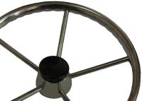 China Stainless Steel Sailboat Steering Wheel Five Spokes And Central Cap Included for sale