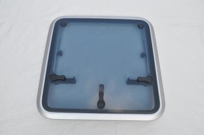 China 575x575mm Anodized Aluminum Square Hatch Porthole With Tempered Glass For Marine Boat Yacht for sale