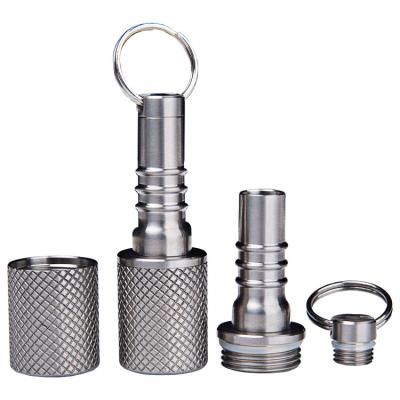 China Mini Portable Steel Pill Box With Keychain for sale