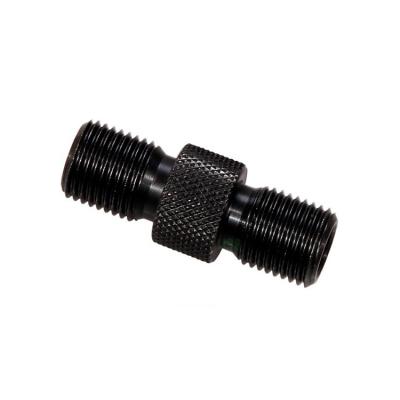 China Black Aluminum Knurled Tube Polished  Anodizing CNC Turned Components for sale