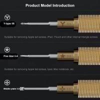 China IFixes IN2 Y0.6 0.8 2.5 Brass Mini Mobile Repair Screwdriver Set For IPhone Screen for sale