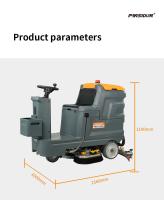China Industrial Auto Scrubber Floor Machine Ride On For 6000 sq.m Cleaning for sale