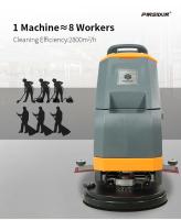 China 100Ah Walk Behind Garage Gym Floor Cleaning Machine With 19 Inch Brush for sale