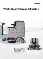 China Red Two Brushes High Cleaning Power Commercial Auto Scrubber Floor Washer For Garage for sale