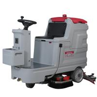 China Red Double Brush Driving Sweeper Scrubber Cleaning Machine For Epoxy Floor for sale