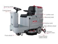 China Red ABS Material Commercial Auto Scrubber Automatic Floor Cleaner Sweeper for sale
