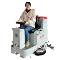 China Red ABS Material Commercial Auto Scrubber Automatic Floor Cleaner Sweeper for sale