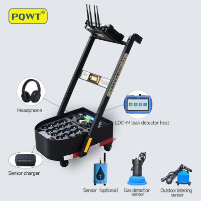 China PQWT LDC Ultrasonic Water Pipe Leak Detector with 5-20 Sensors and 9m Range for Plumbing Inspection for sale