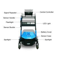 China 20kHz Water Leak Detection Trolley with 20 Wireless Sensors and 9m Depth Capability for Pipeline Inspection for sale
