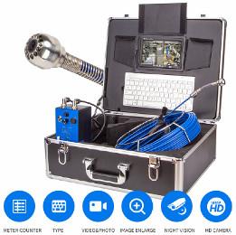 China 20m 1080P HD Pipeline Inspection Camera System with 7-inch Display and DVR Recording for Sewer and Drain Diagnostics for sale