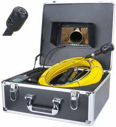 China 145° Angle Dual-Camera Pipe Inspection System with 7-inch Display, 30m Cable and 8-Hour Battery for sale