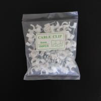 China Durable Using Various White or Black Color Plastic Flat or Cable Clips For wires for sale