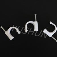 China Durable Using Various White or Black Color Plastic Flat or Cable Clips For wires for sale
