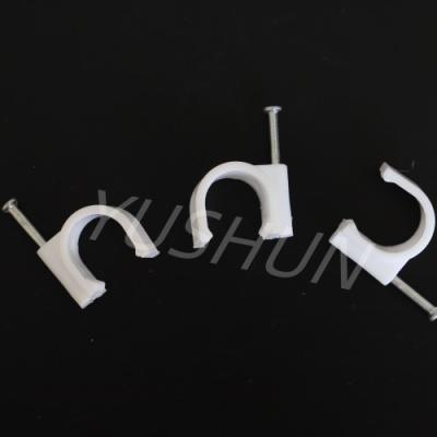 China Durable Using Various White or Black Color Plastic Flat or Cable Clips For wires for sale
