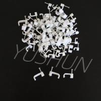 China Durable Using Various White or Black Color Plastic Flat or Cable Clips For wires for sale