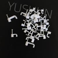 China Durable Using Various White or Black Color Plastic Flat or Cable Clips For wires for sale