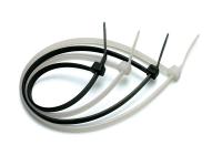 China UL94V-2 Self Locking Nylon 66 Cable Ties 18lbs Tensile Strength 100pcs for sale