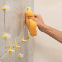 China YS Tile Grout Sponge 4 Inch Rectangle Yellow Durable Cleaning Sponge 50 Pack for sale
