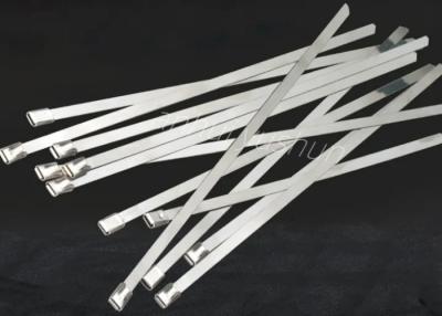 China Stainless Steel Cable Tie 304 4.5x300mm Reusable Binding Wire Metal Tie Wraps for sale