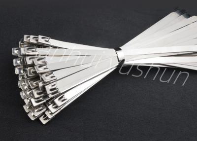 China Reusable Stainless Steel Cable Tie 4.5x450mm 304 for Wire Bundling Industrial Grade for sale