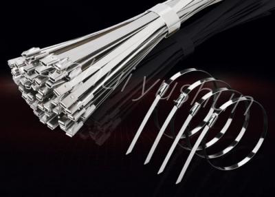 China SS316 Stainless Steel Cable Tie 4.5x500mm Ball Lock Reusable Adjustable Cable Straps for sale