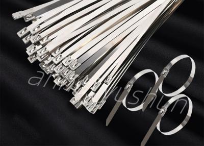 China SS 304 Reusable Metal Cable Ties 4.5x550mm OEM Stainless Steel Cable Ties for Wire Bundling for sale