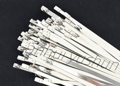 China 4.5mm Bundle SS Zip Ties Steel Tie Wraps For Electrical Cables for sale