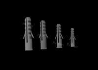 China Plastic Wall Anchor 10x32mm 10x35mm 10x45mm Durable Construction Fastener Plug for sale
