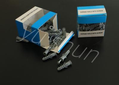 China Plastic Wall Plug Anchor with Screw 5mm PE PP Expansion Nails for Drywall Concrete for sale