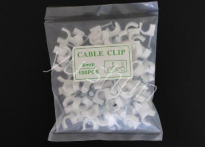 China Plastic Cable Clips 4mm-25mm Indoor Outdoor Cable Management White Black for sale