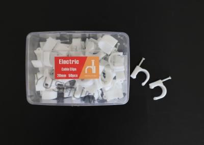 China PE Plastic Cable Clips 26mm Wire Fixing Holder High Elasticity Impact Resistant for Indoor Wiring for sale