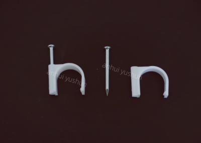 China 10mm Nail Coaxial Plastic Cable Clips for sale