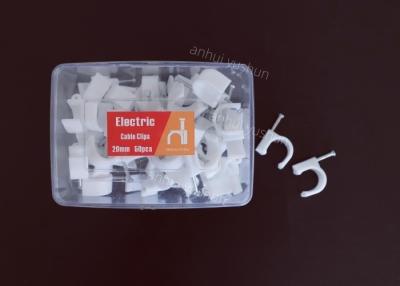 China 12mm Circle Nail Plastic Cable Clips Black oDM for sale
